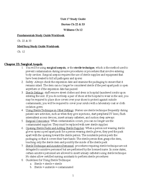Unit 16 Study Guide - LPN NOTES - Unit 16 Study Guide Williams Ch 51 ...