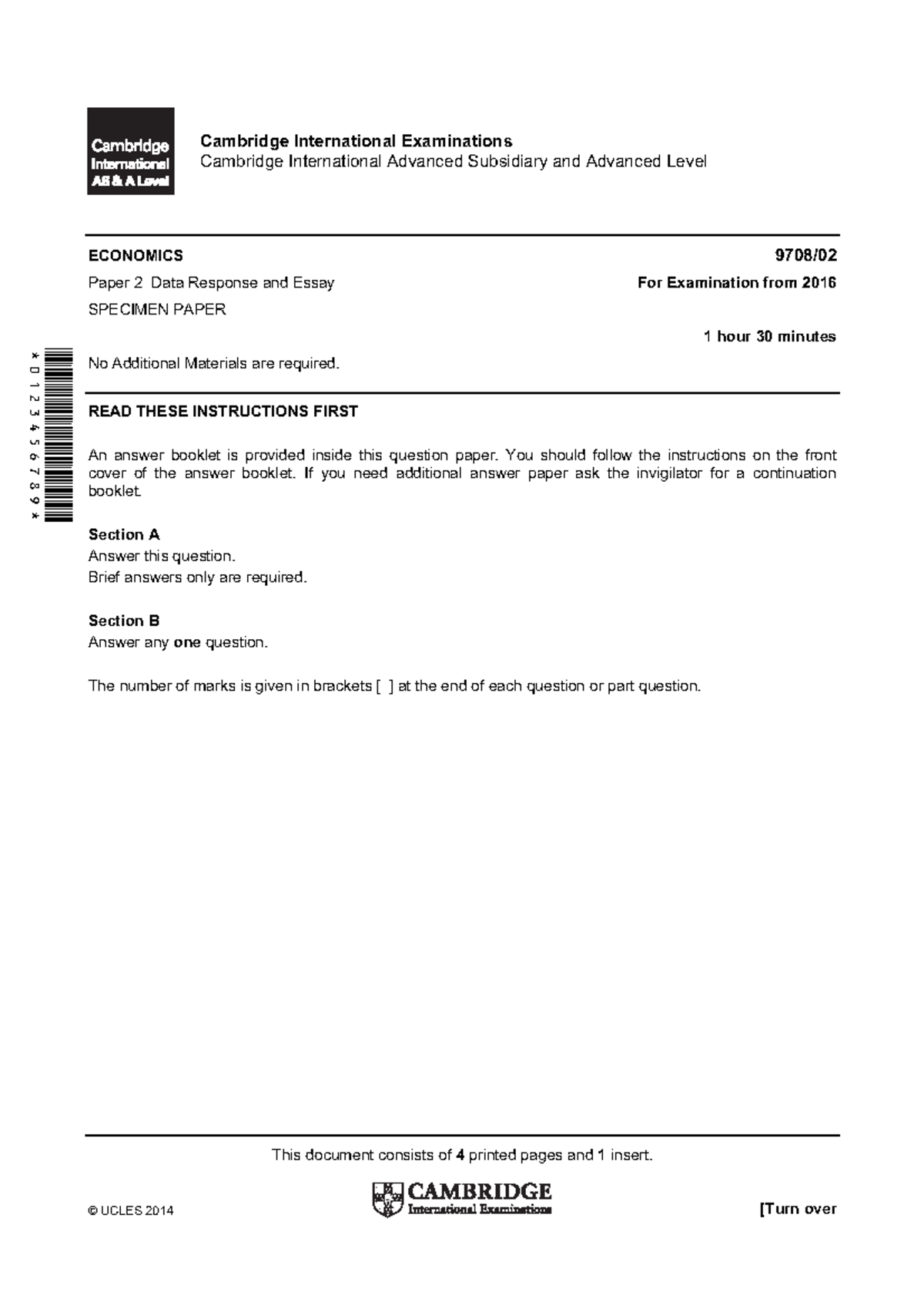 9708 y16 sp 2 - Cambridge AS & A Level Business StudiesCambridge AS & A ...