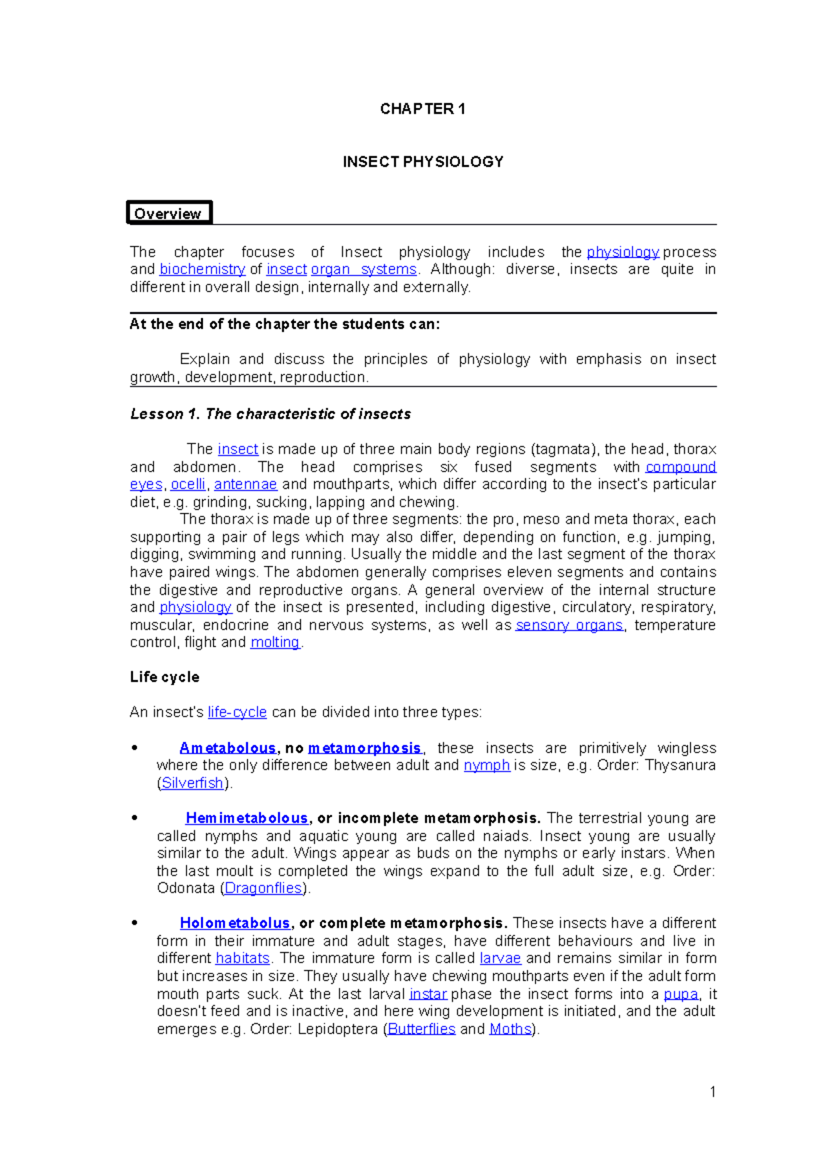 Module-Insect-physiology-and-Toxicology-Copy 101907 - CHAPTER 1 INSECT ...