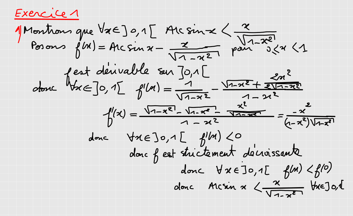 TD7 Correction - analyse - Mathématiques - Studocu