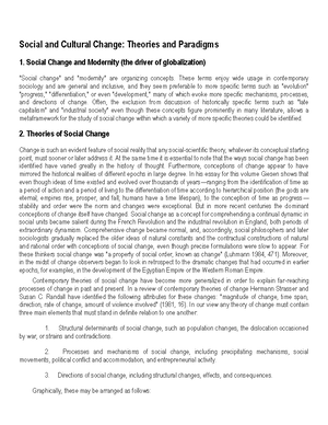 Social change - mechanisms and metaphors - Social Change: Mechanisms ...