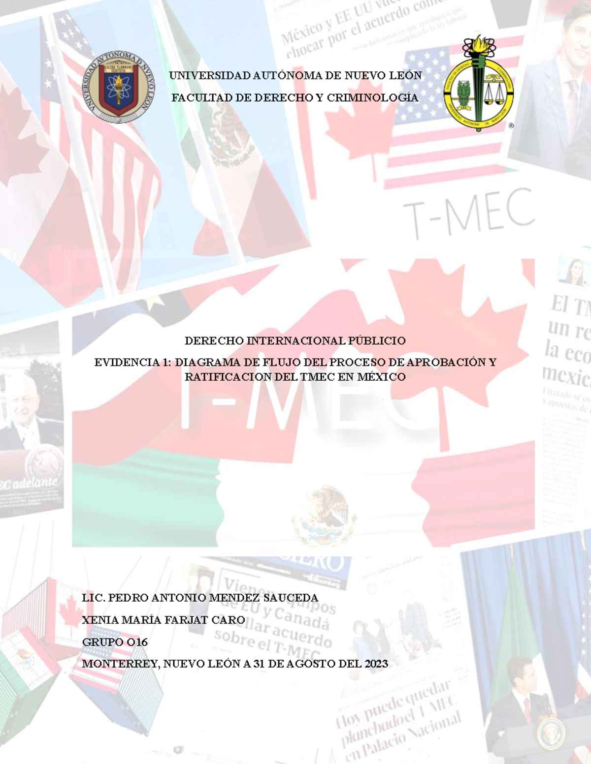 Evidencia 1. Diagrama de flujo TMEC en México - UNIVERSIDAD AUTÓNOMA DE ...