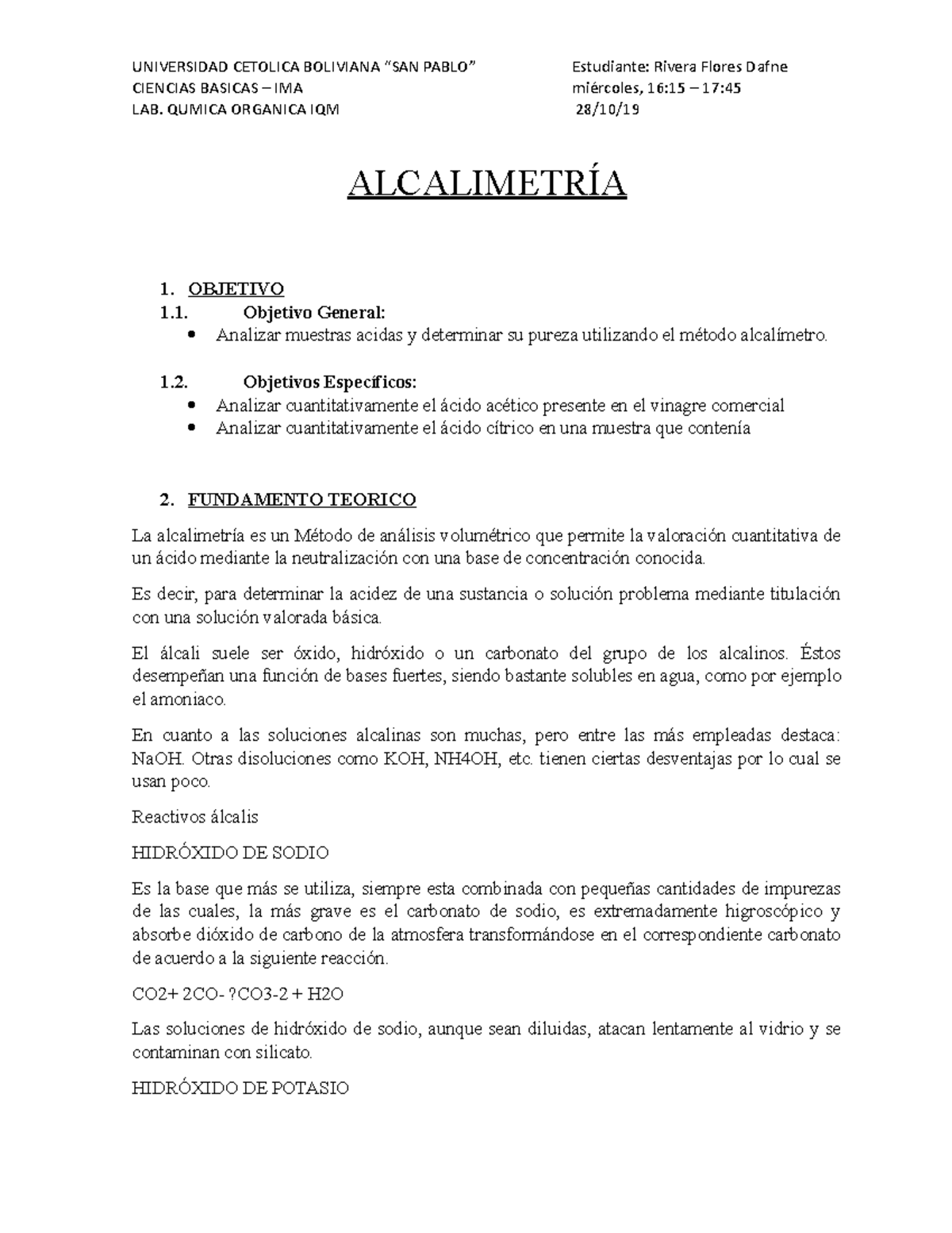 Practica 6: Alcalimetria - CIENCIAS BASICAS – IMA miércoles, 16:15 – 17 ...