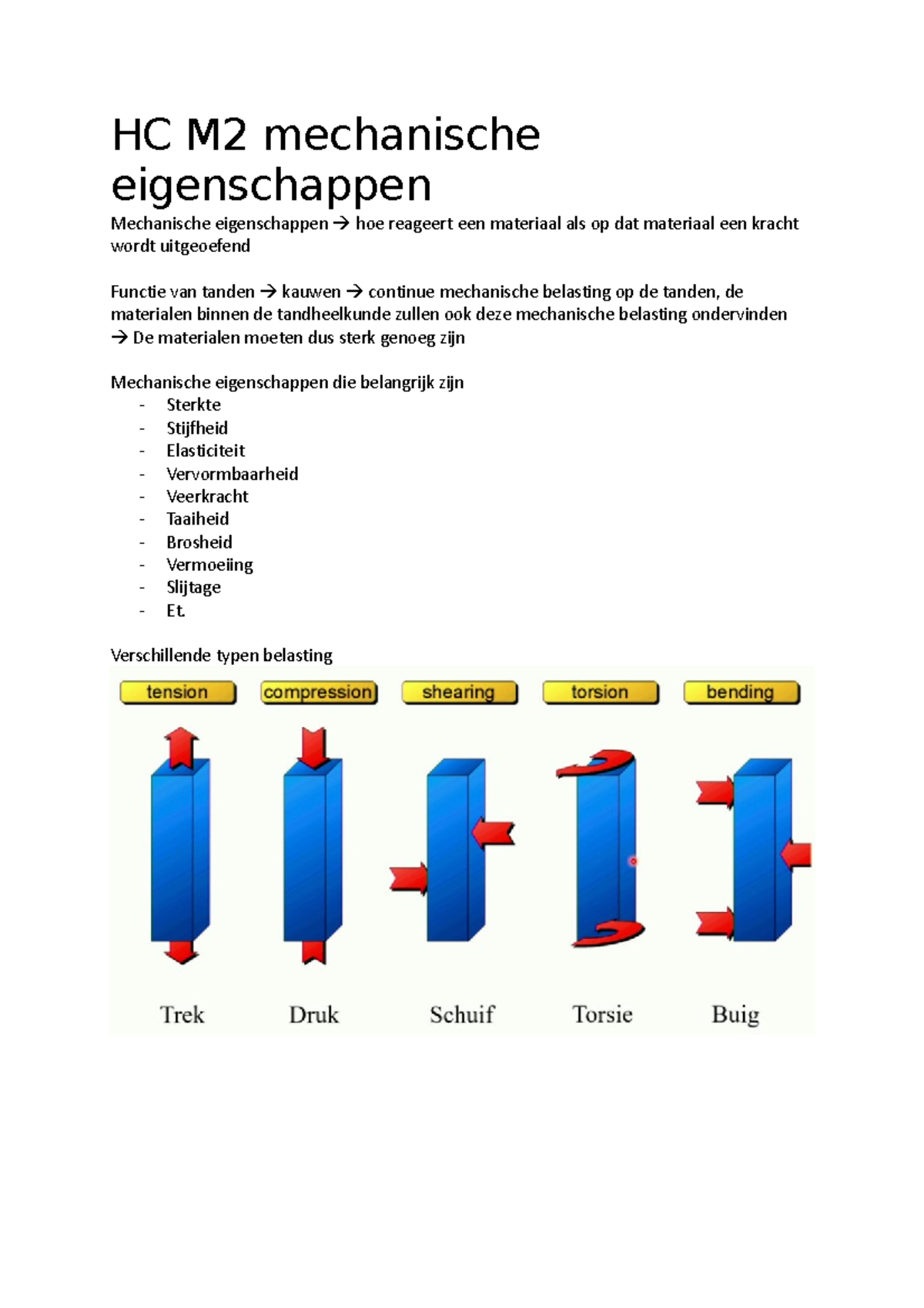 HC M2 Mechanische eigenschappen - HC M2 mechanische eigenschappen Mechanische eigenschappen hoe ...