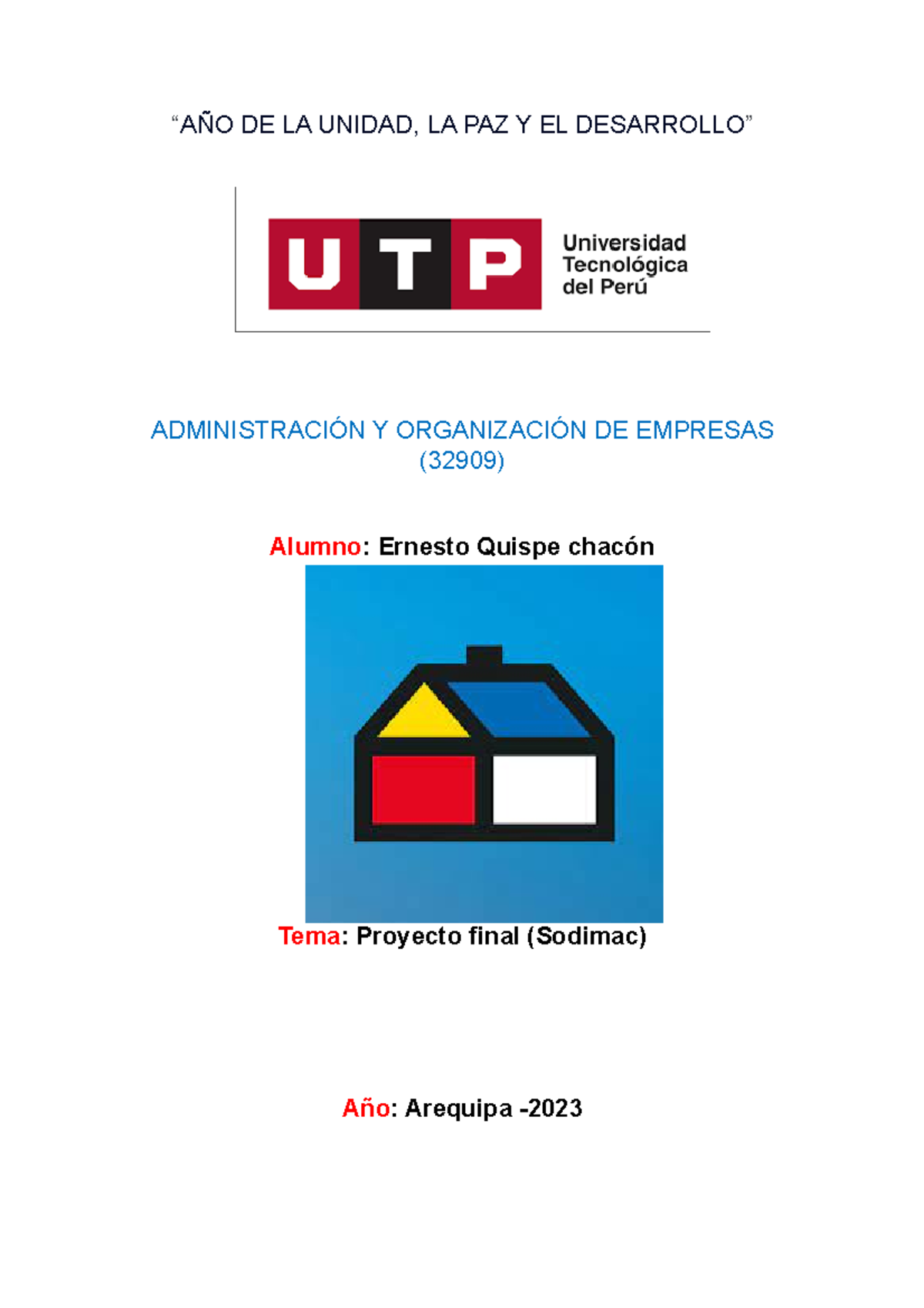 Proyecto Finaladmon - informe final - administracion y organizacion de ...