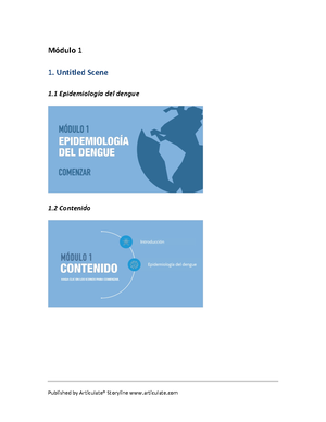 Modulo 3 - Dengue y sus complicaciones - Módulo 3 1. Untitled Scene 1 Manifestaciones clínicas 1 ...