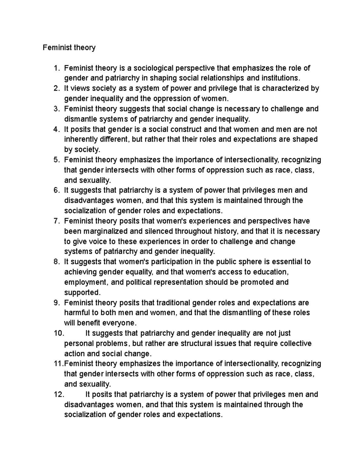 Feminist theory - Feminist theory Feminist theory is a sociological ...