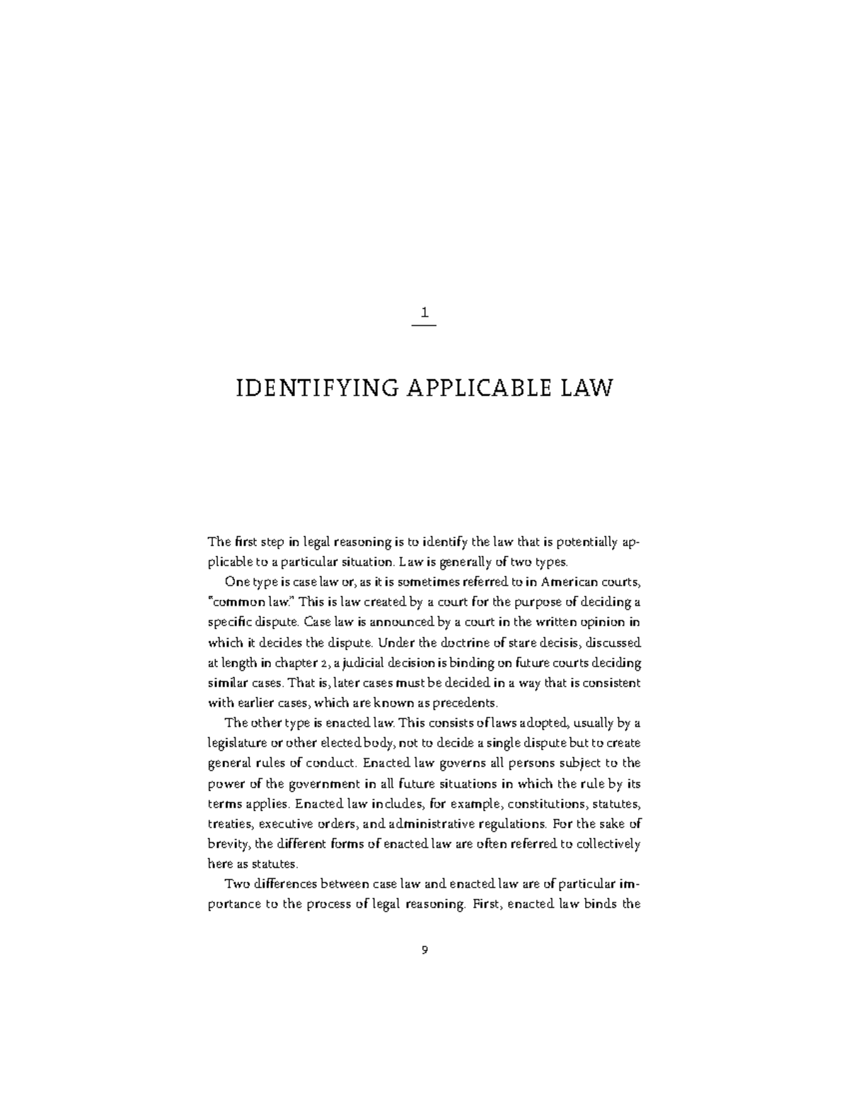 Thinking Like a Lawyer An Introduction To Legal Reasoning - 1 ...