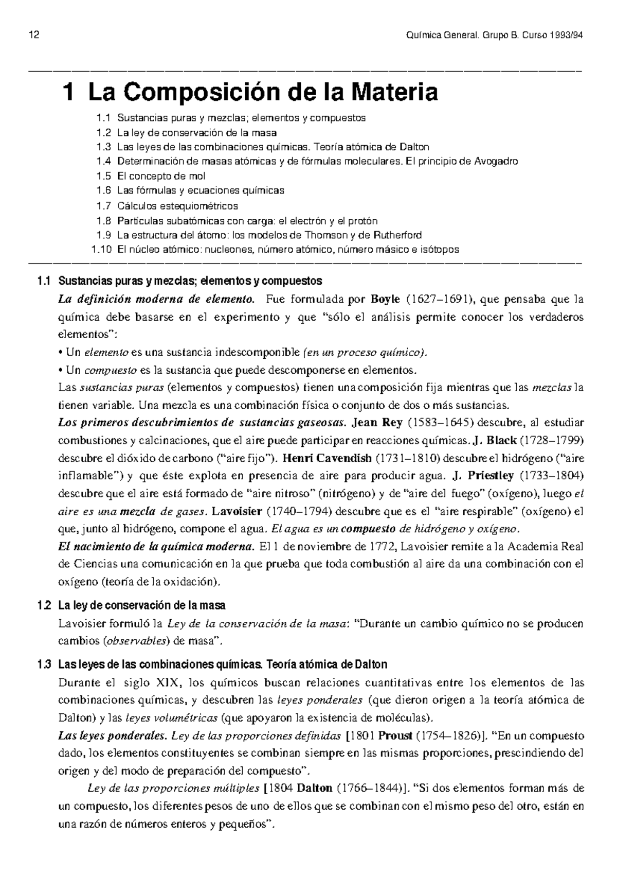 Guia 1 composición de la materia - - Studocu