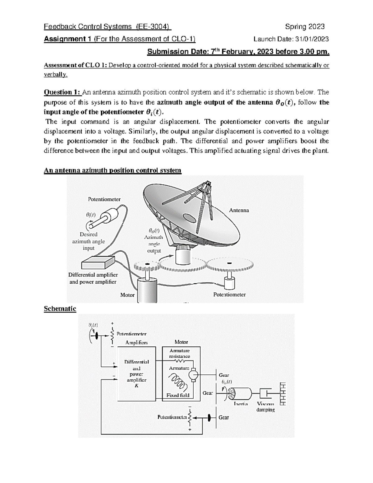 FBCS Assignment 1 Spring 2023 - Assignment 1 (For the Assessment of CLO ...