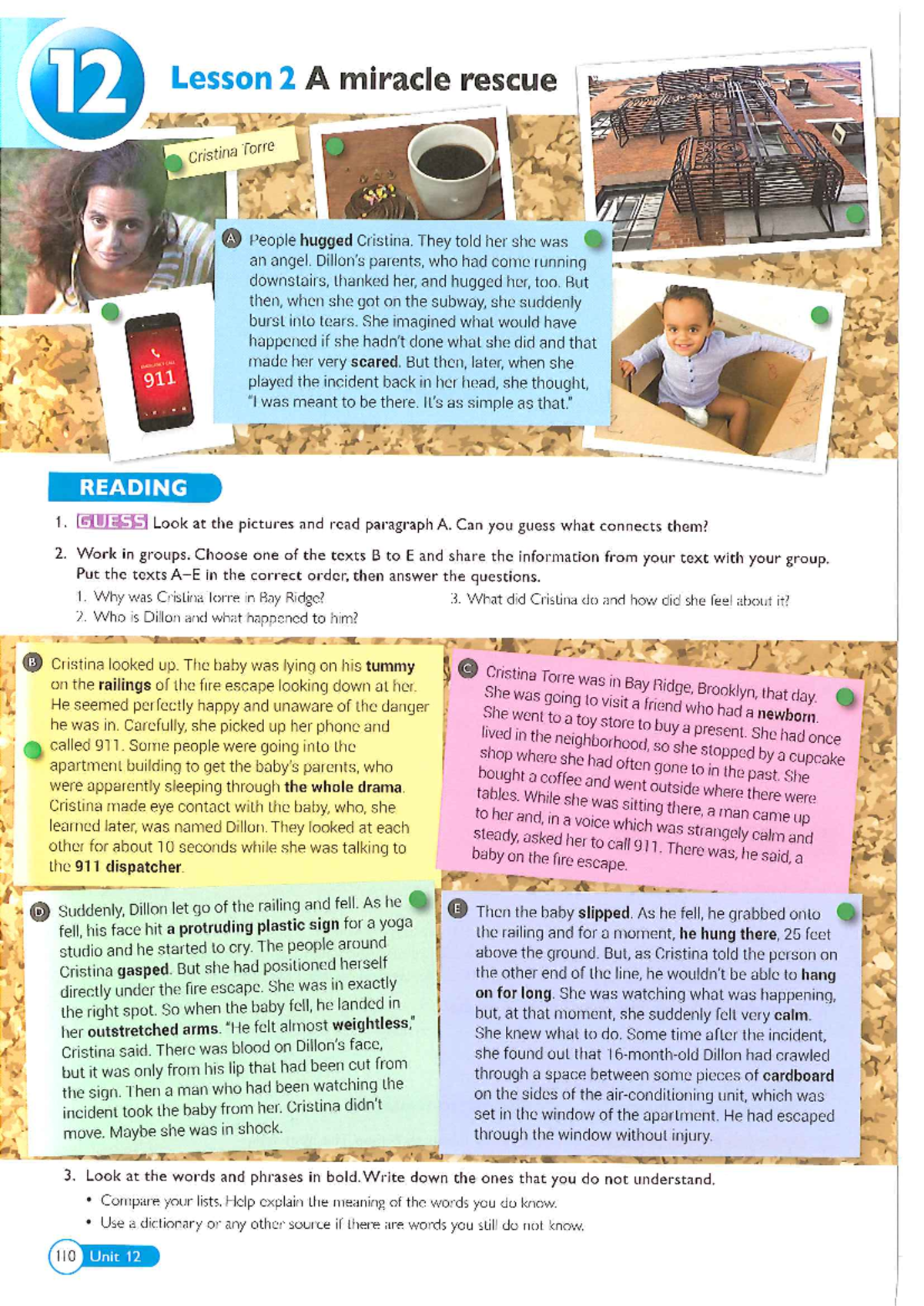A miracle rescue, reading activity - Inglés IV - Studocu