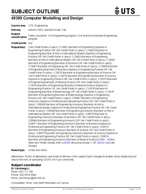 Computer Modelling-Design Assignment-A2023 - Page 1 Computer Modelling ...