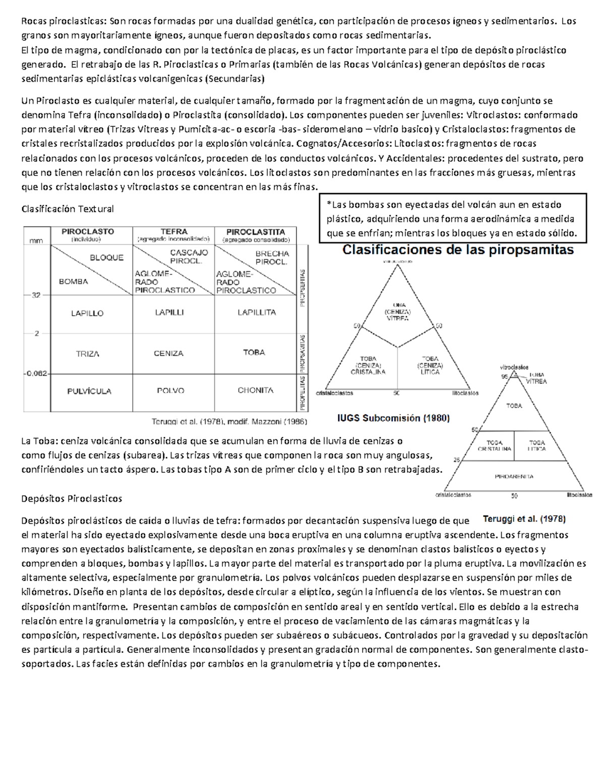 Rocas piroclasticas - clasificacion, procesos y estructuras s ...