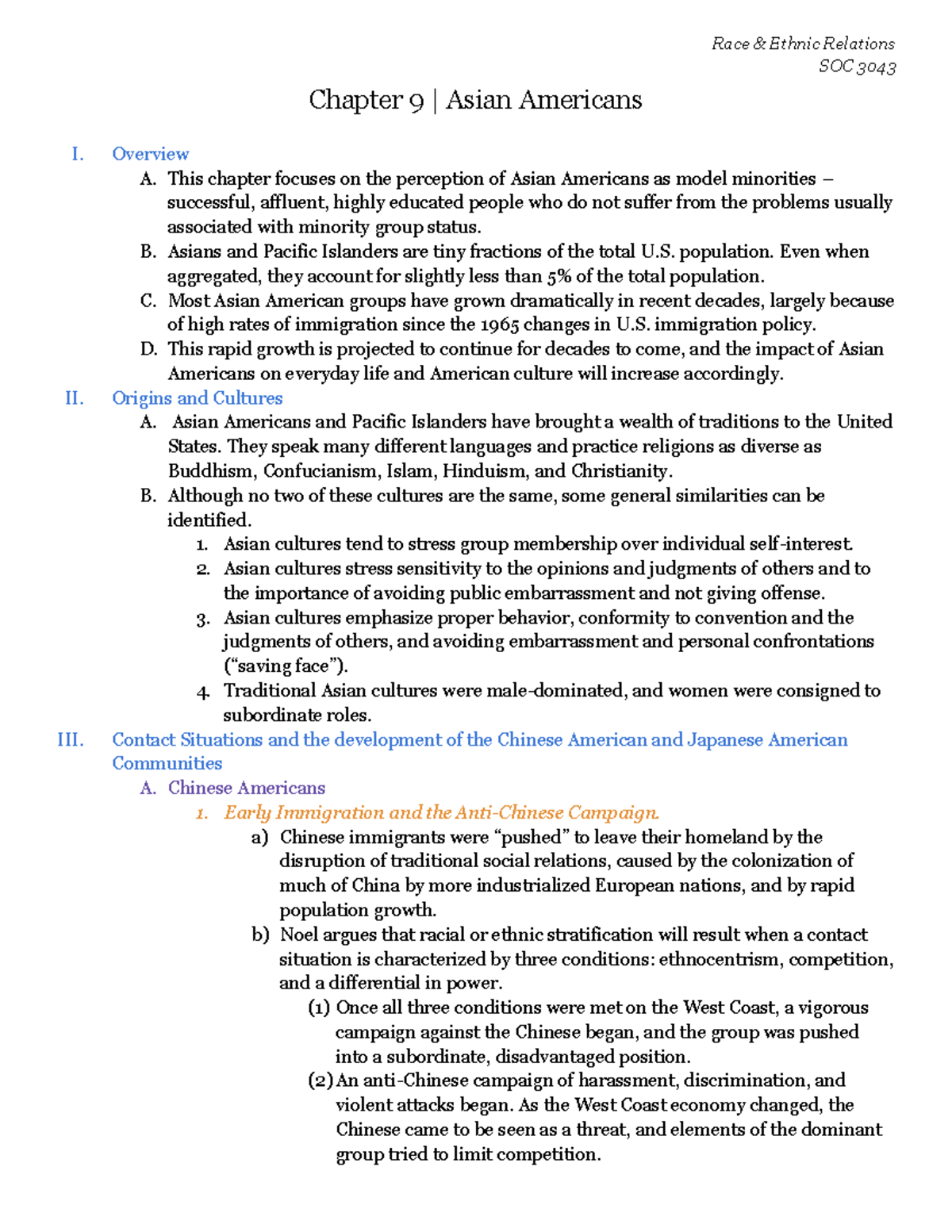 SOC 3043 | Race and Ethnic Relations | Chapter 9: Asian Americans - SOC ...