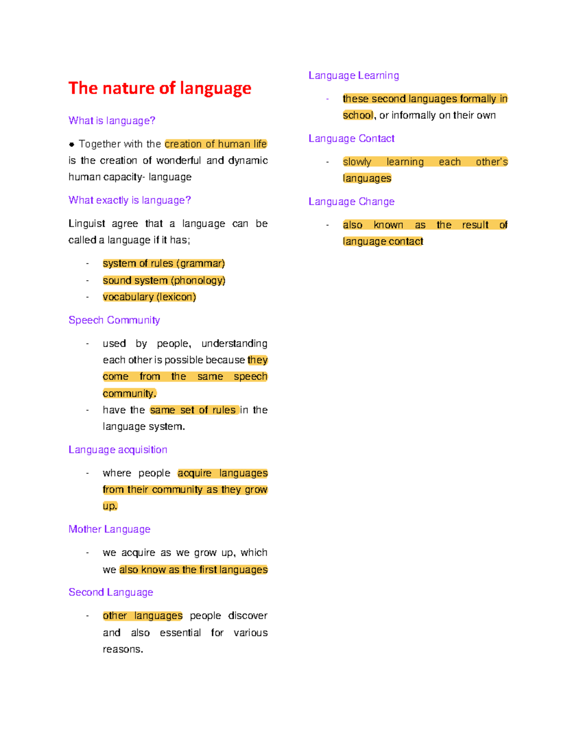 Purcom Reviewer - The nature of language What is language? Together ...