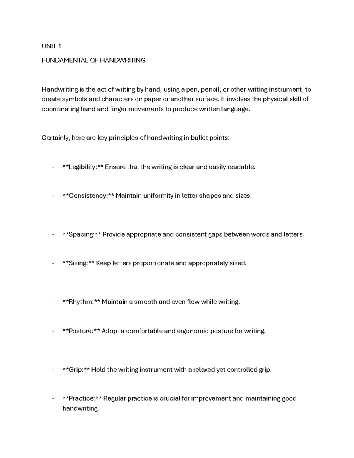 Forensic science [handwriting Identification] 240804 162448 - UNIT 1 ...