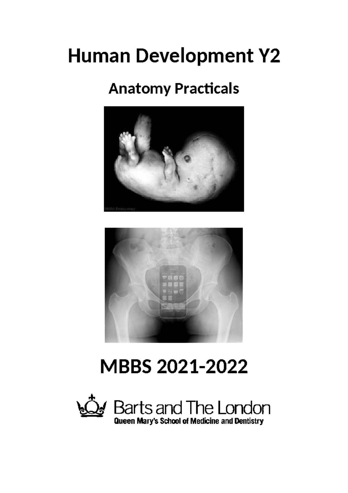 HD booklet anatomy - Human Development Y Anatomy Practicals MBBS 2021 ...