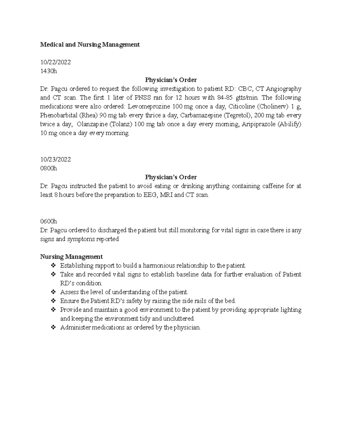 Medical and Nursing Management - Medical and Nursing Management 10/22 ...