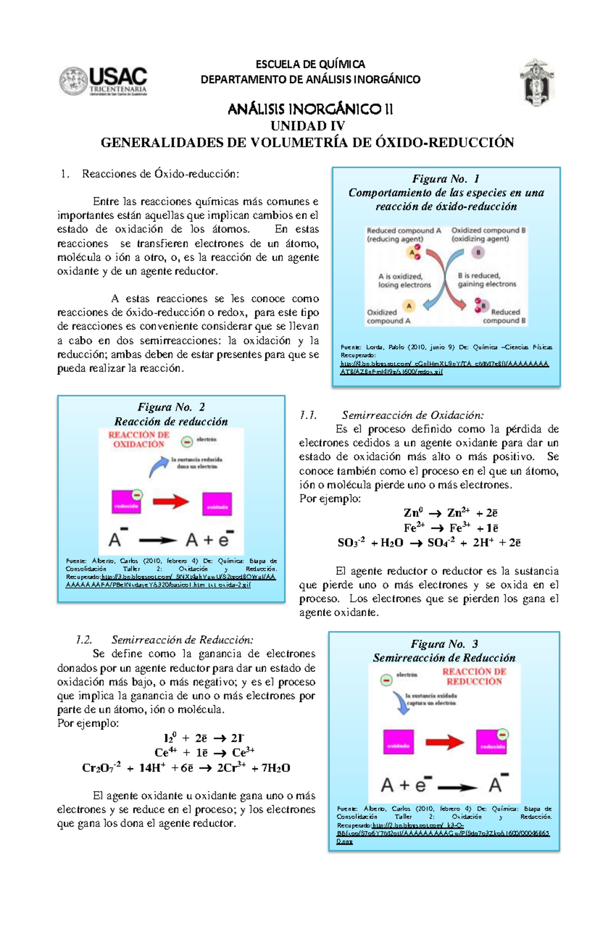 Unidad 4 completo - ESCUELA DE QUÕMICA DEPARTAMENTO DE AN¡LISIS INORG¡NICO AN¡LISIS INORG¡NICO ...