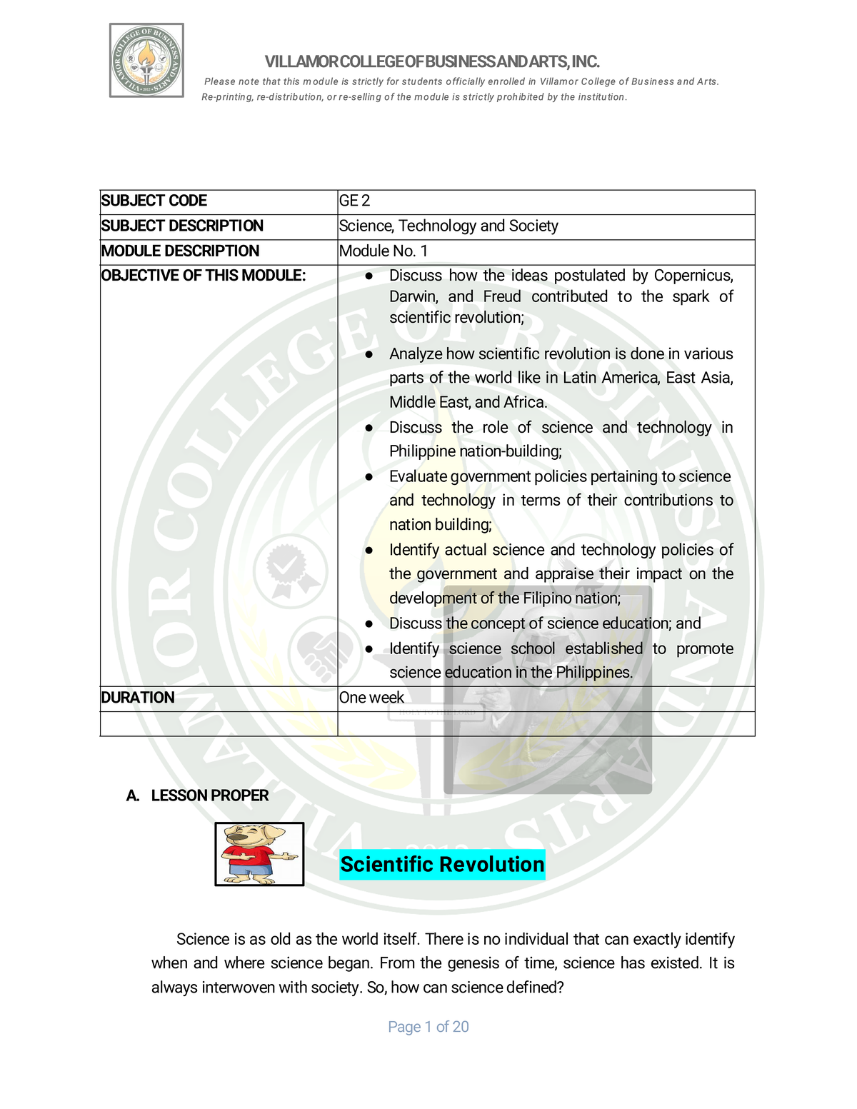 GE-2-M1 - Good luck - SUBJECT CODE GE 2 SUBJECT DESCRIPTION Science ...