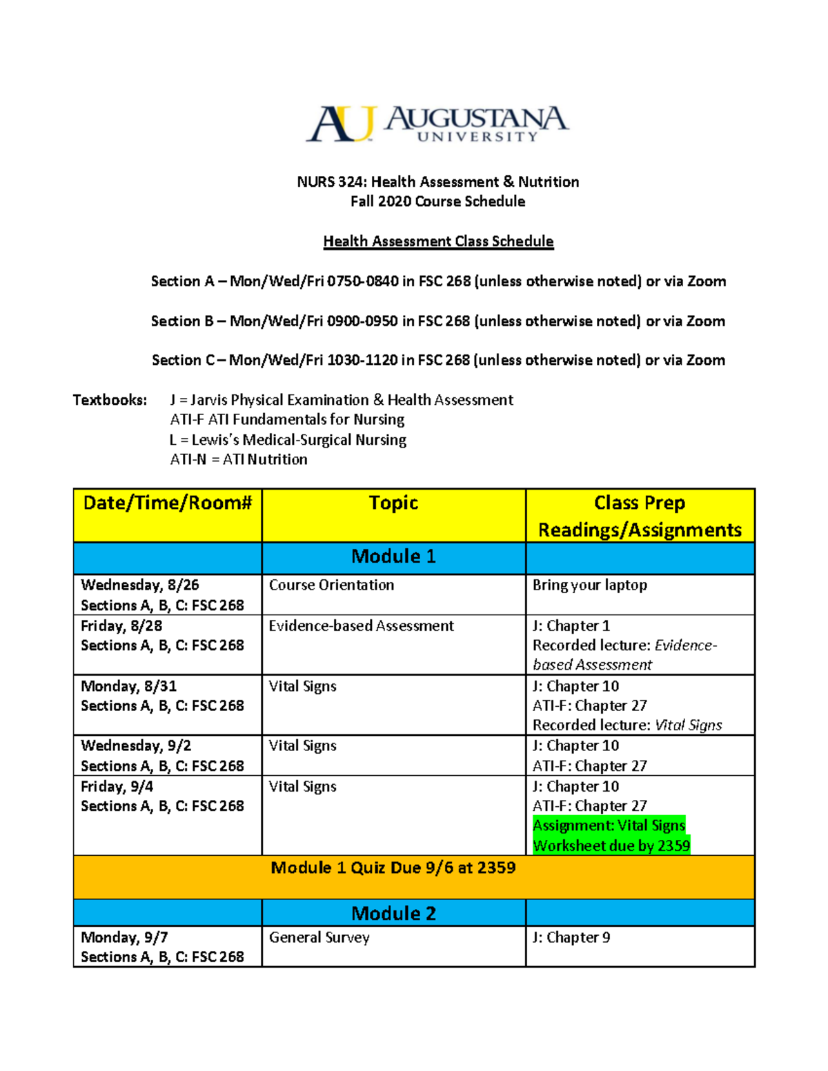 N324 Course Schedule F-20 - Warning: TT: undefined function: 32 Warning: TT: undefined function ...