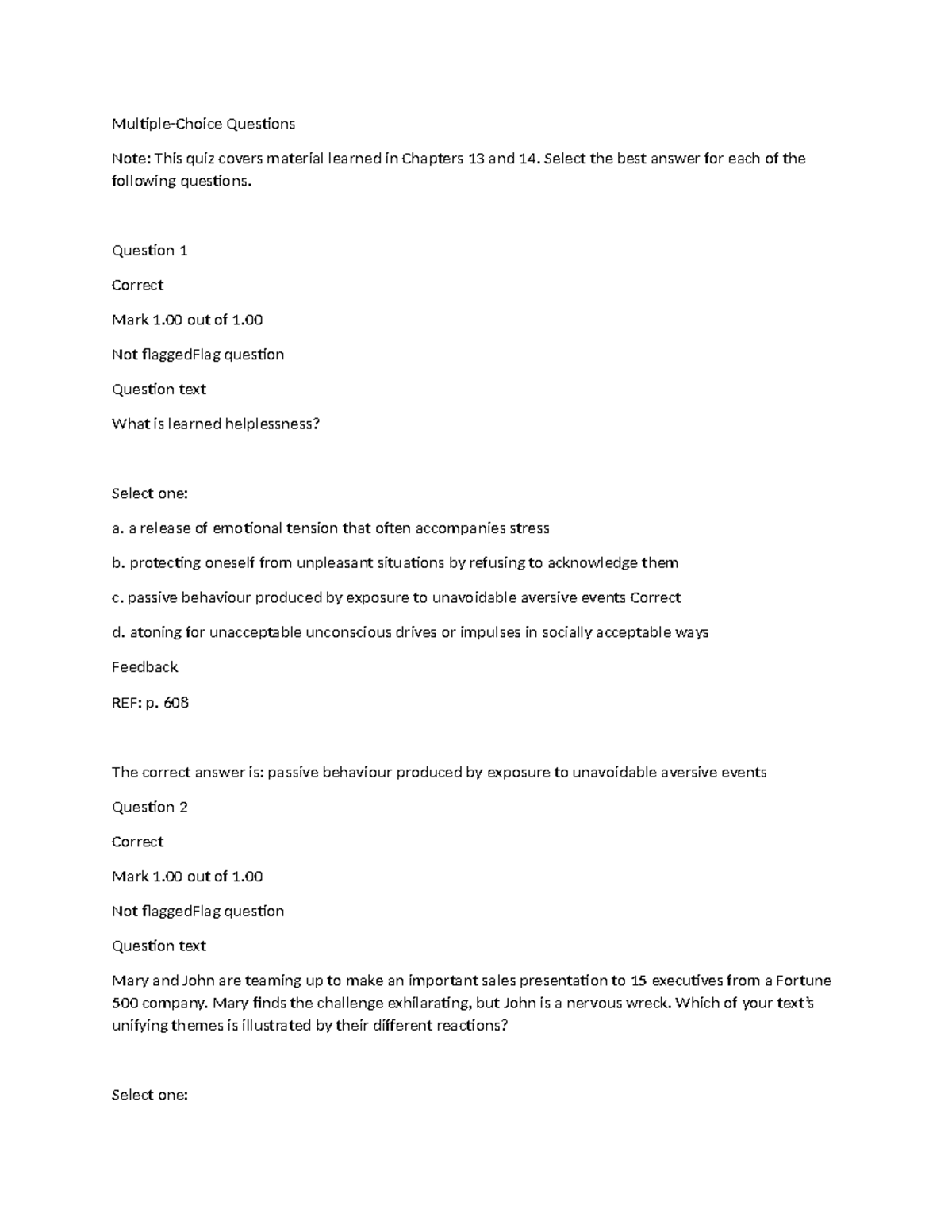 Graded Quiz 4 Units 7 8 - Quiz 4 - Multiple-Choice Questions Note: This ...