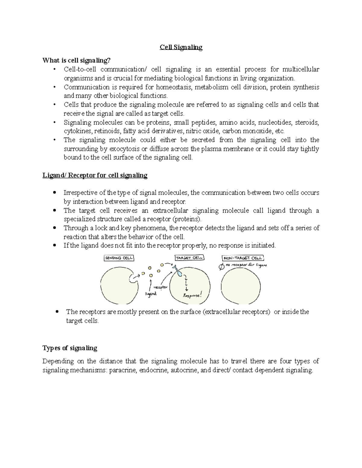 Cell Signalling - Cell Signaling What is cell signaling? - Cell-to-cell ...