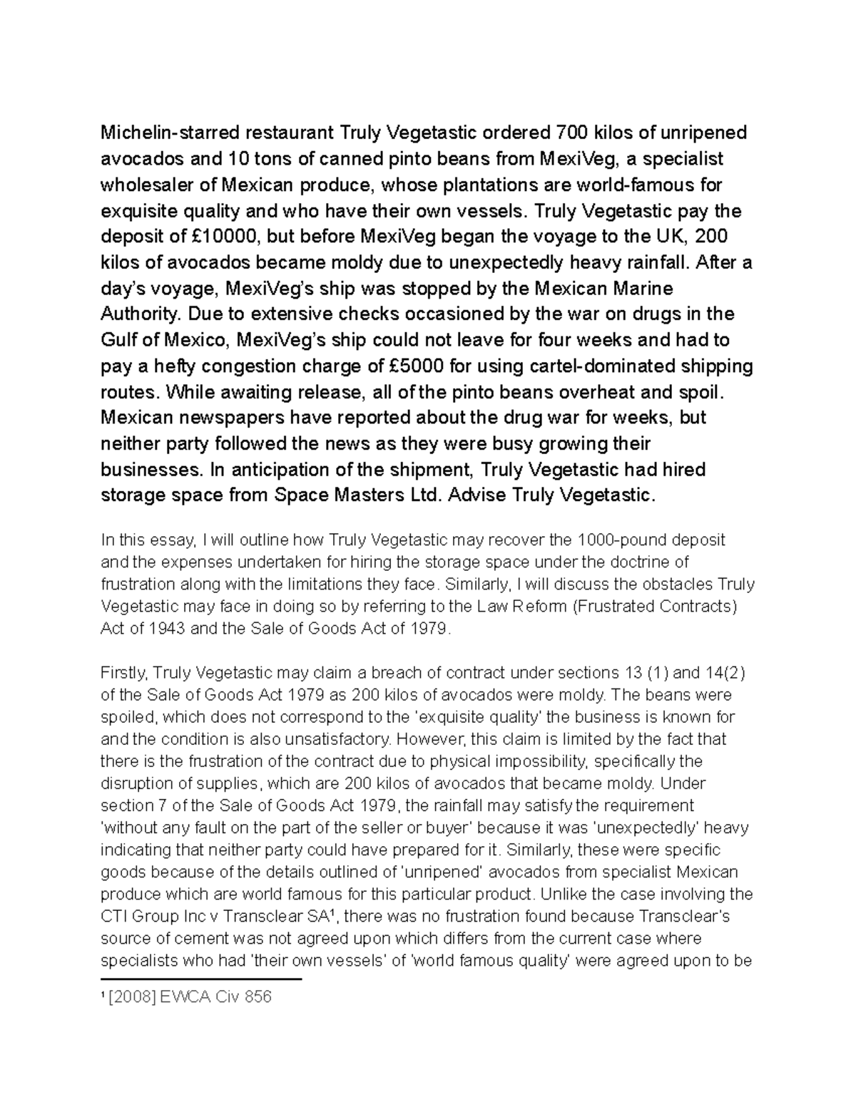 Frustrating Events - Formative assigment - Michelin-starred restaurant ...