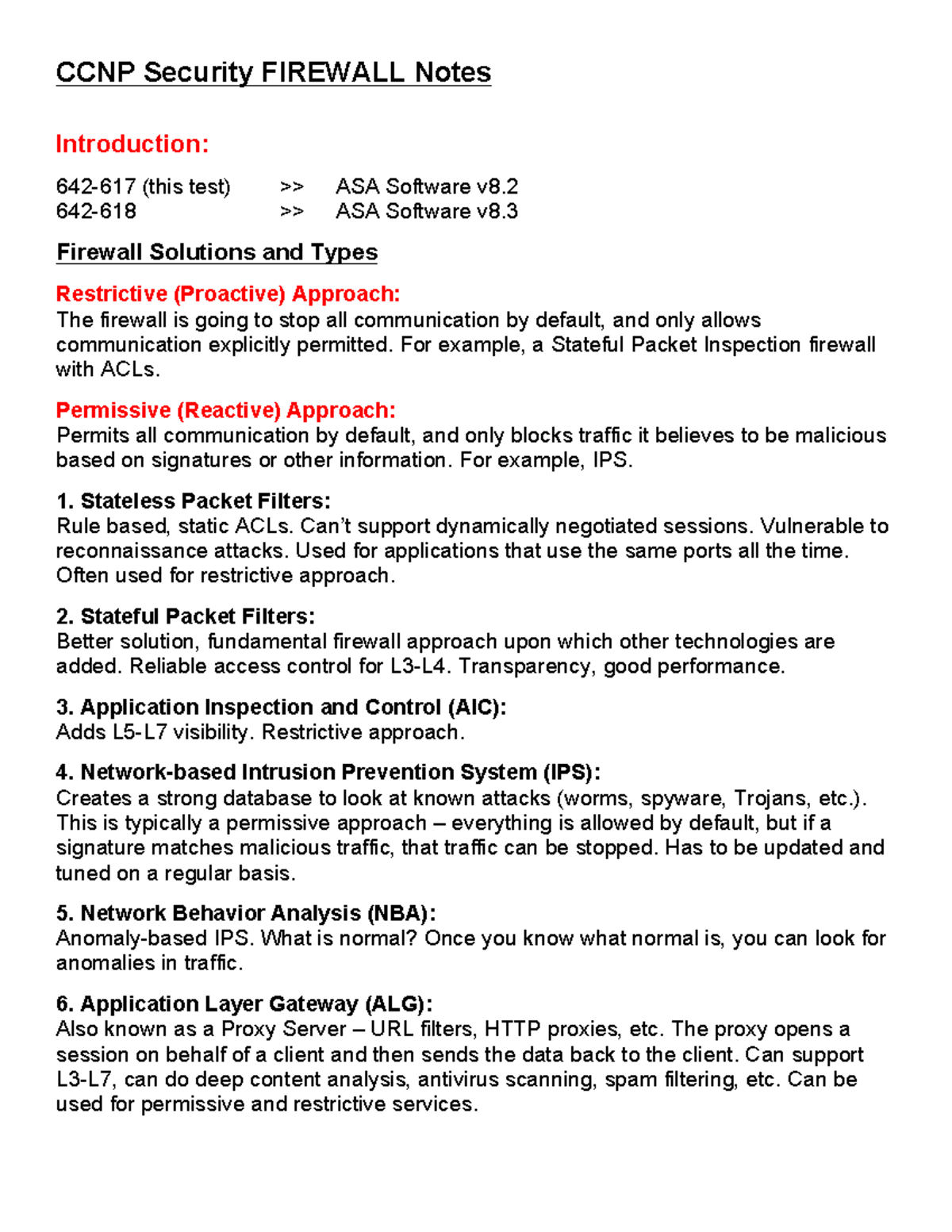 CCNP - COURSE NOTES AND SUMMARIES FOR REVIEW BY STUDENTS NEEDING IT ...