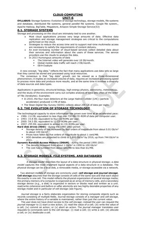 UNIT-3 - UNIT 3 - CLOUD COMPUTING UNIT – 3 SYLLABUS: Cloud Platform Architecture: Cloud ...