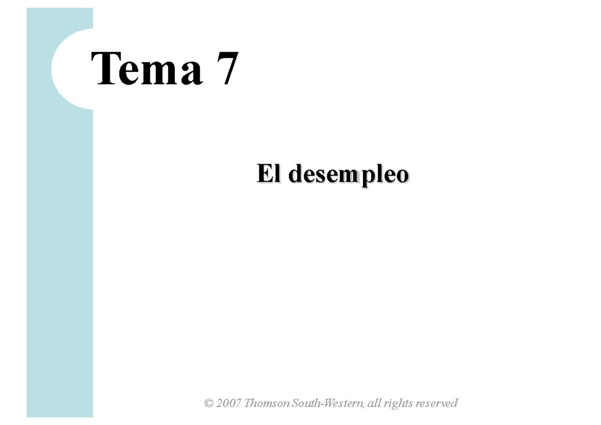 Tema 7 teoria economica (ADE 1) - © 2007 Thomson South-We s t e r n , a ...