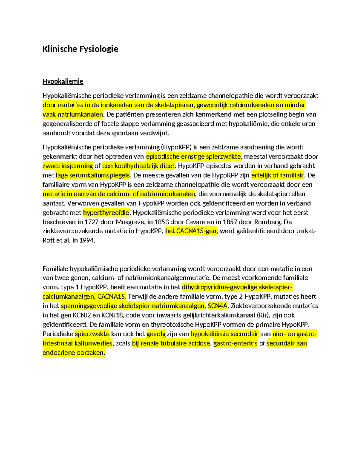 Klinische Fysiologie - Klinische Fysiologie Hypokaliemie ...