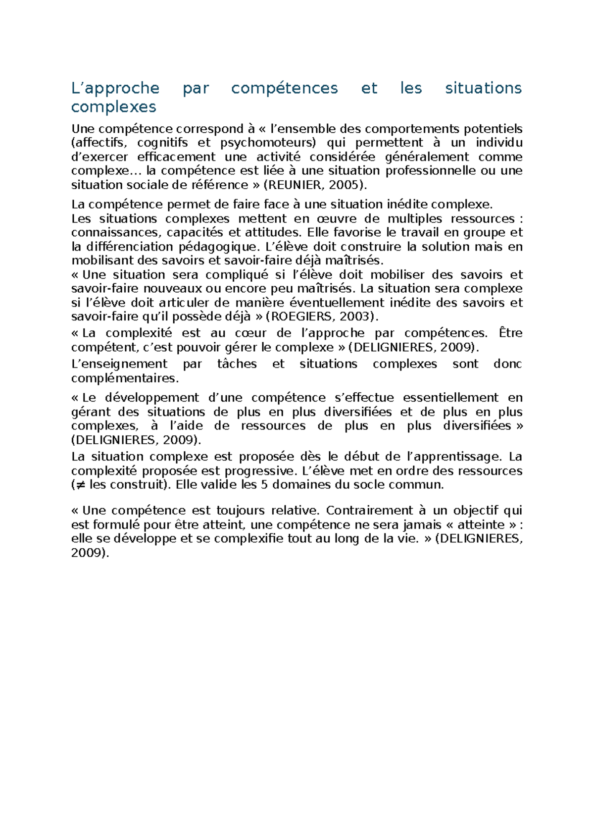 L'approche par compétence - L’approche par compétences et les ...