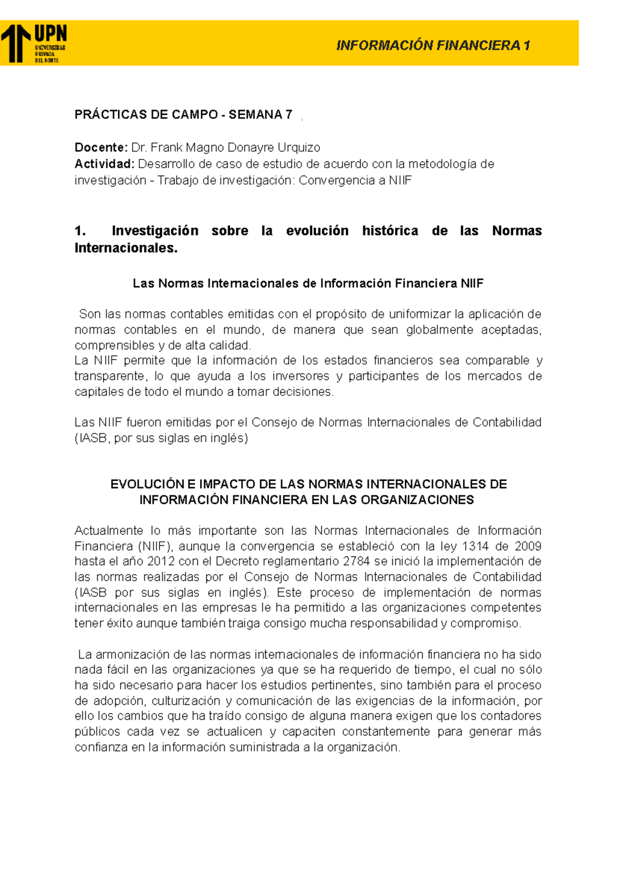NICs Y NIIF - INFORMACION FINANCIERA - PRÁCTICAS DE CAMPO - SEMANA 7 ...