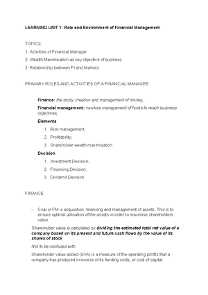 Learning UNIT 3 Notes - Summary highlighting important concepts ...