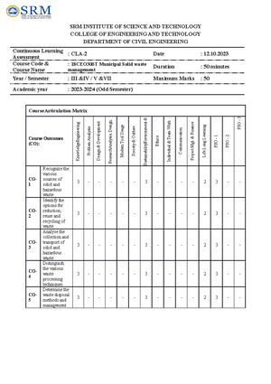 MOC Cover Sheet - Laboratory Report Cover Sheet SRM INSTITUTE OF ...