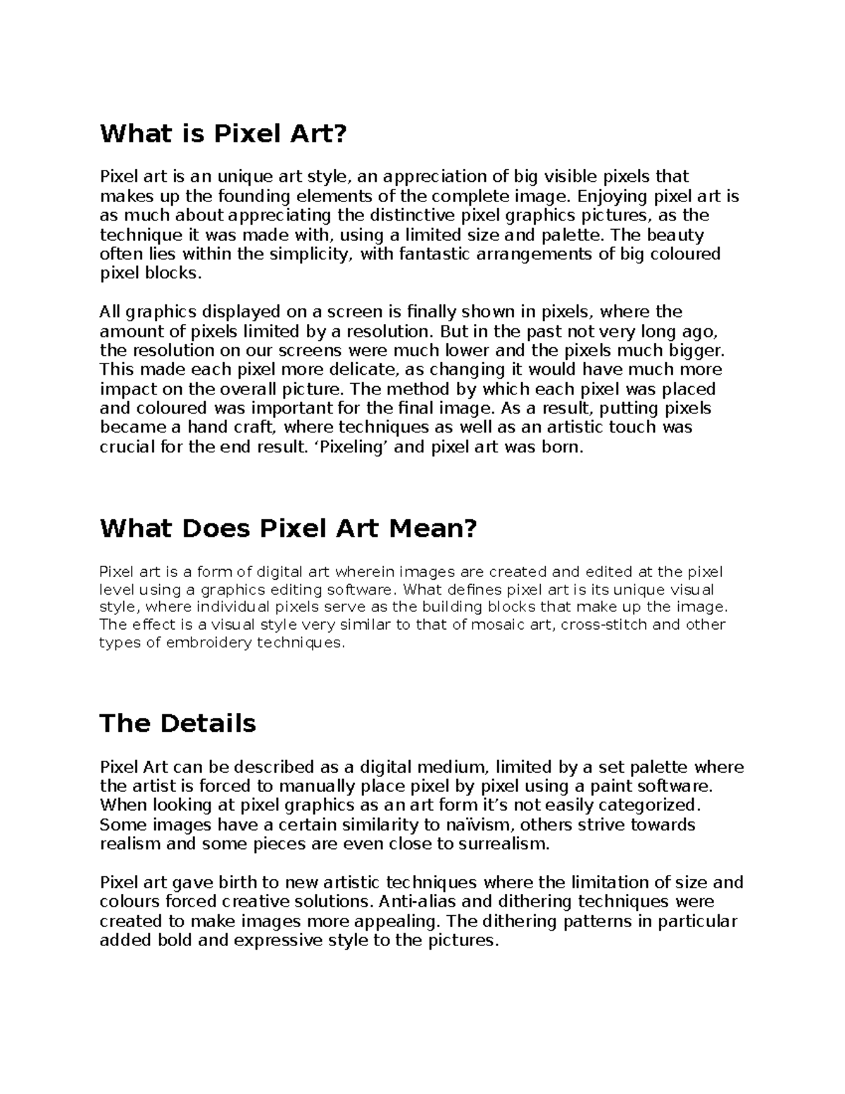 Pixel ART What Is Pixel Art Pixel Art Is An Unique Art Style An pixel-art-what-is-pixel-art-pixel-art-is-an-unique-art-style-an