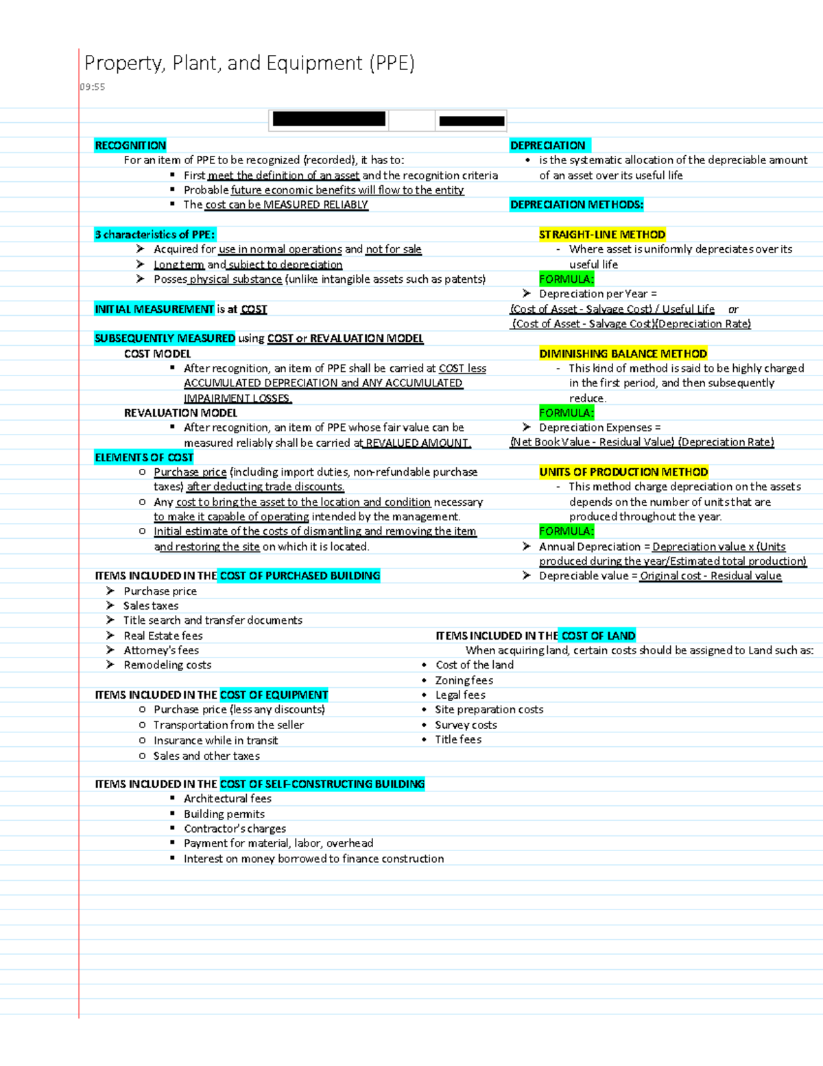 PPE Pre Notes - Studocu