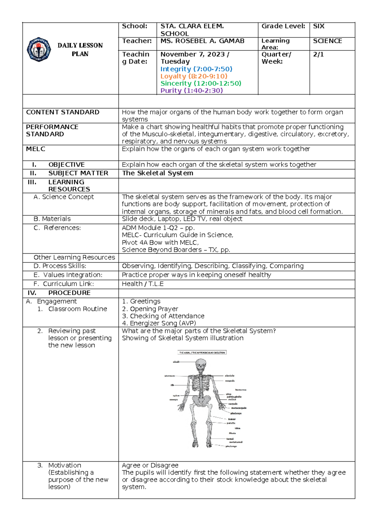 DLP Science Q2 W1 DAY 2 - ahssjlkd - School: STA. CLARA ELEM. SCHOOL ...