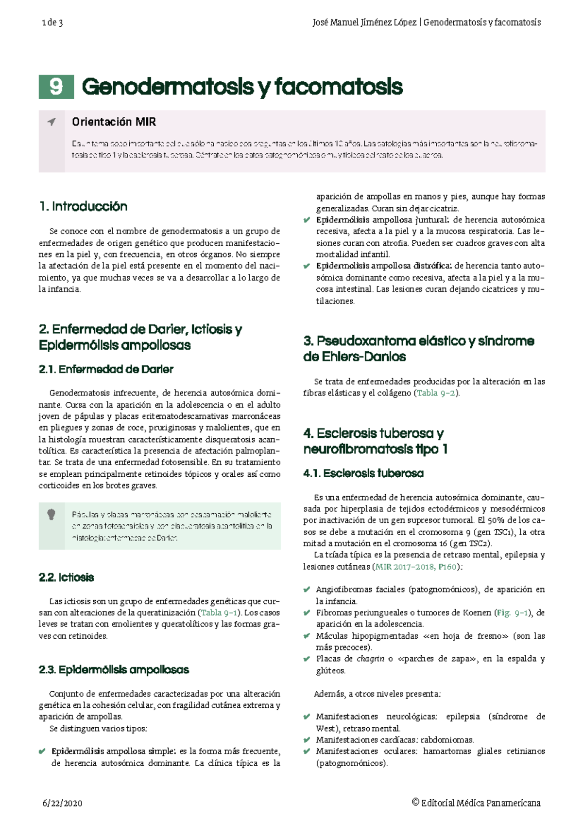 Genodermatosis Y Facomatosis - 1 de 3 José Manuel Jiménez López ...