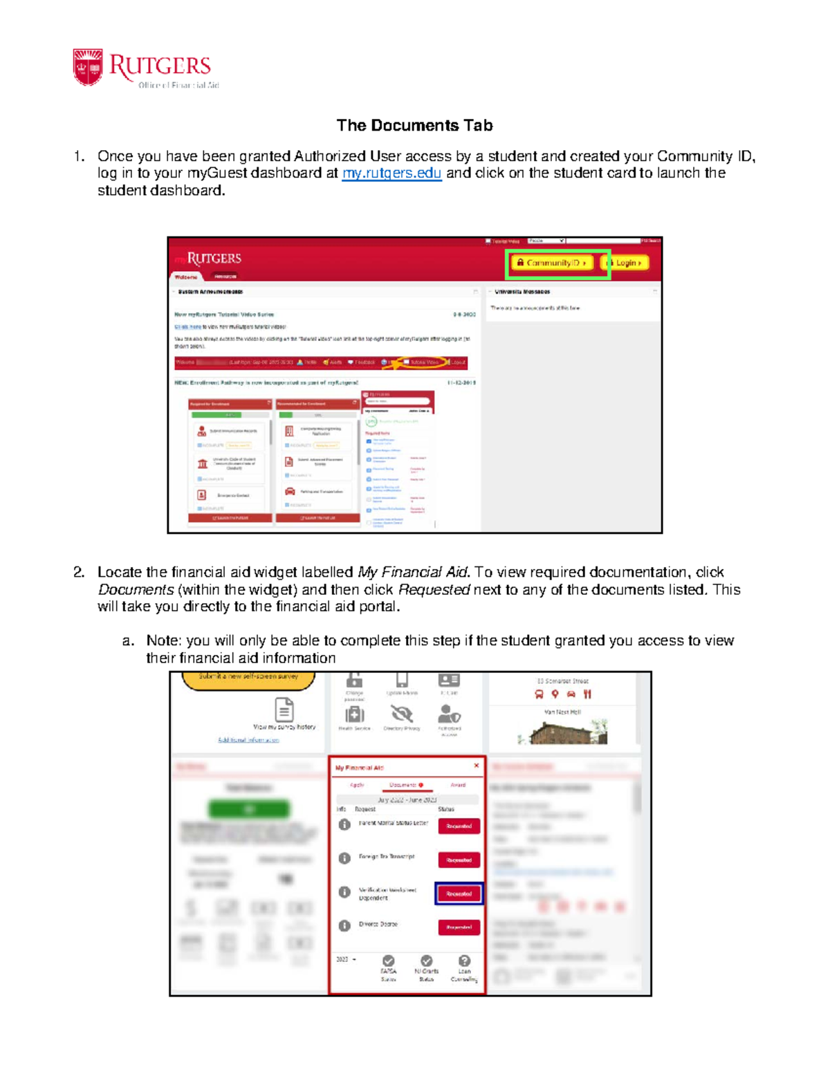 The-Documents-Tab Parents - The Documents Tab Once you have been ...