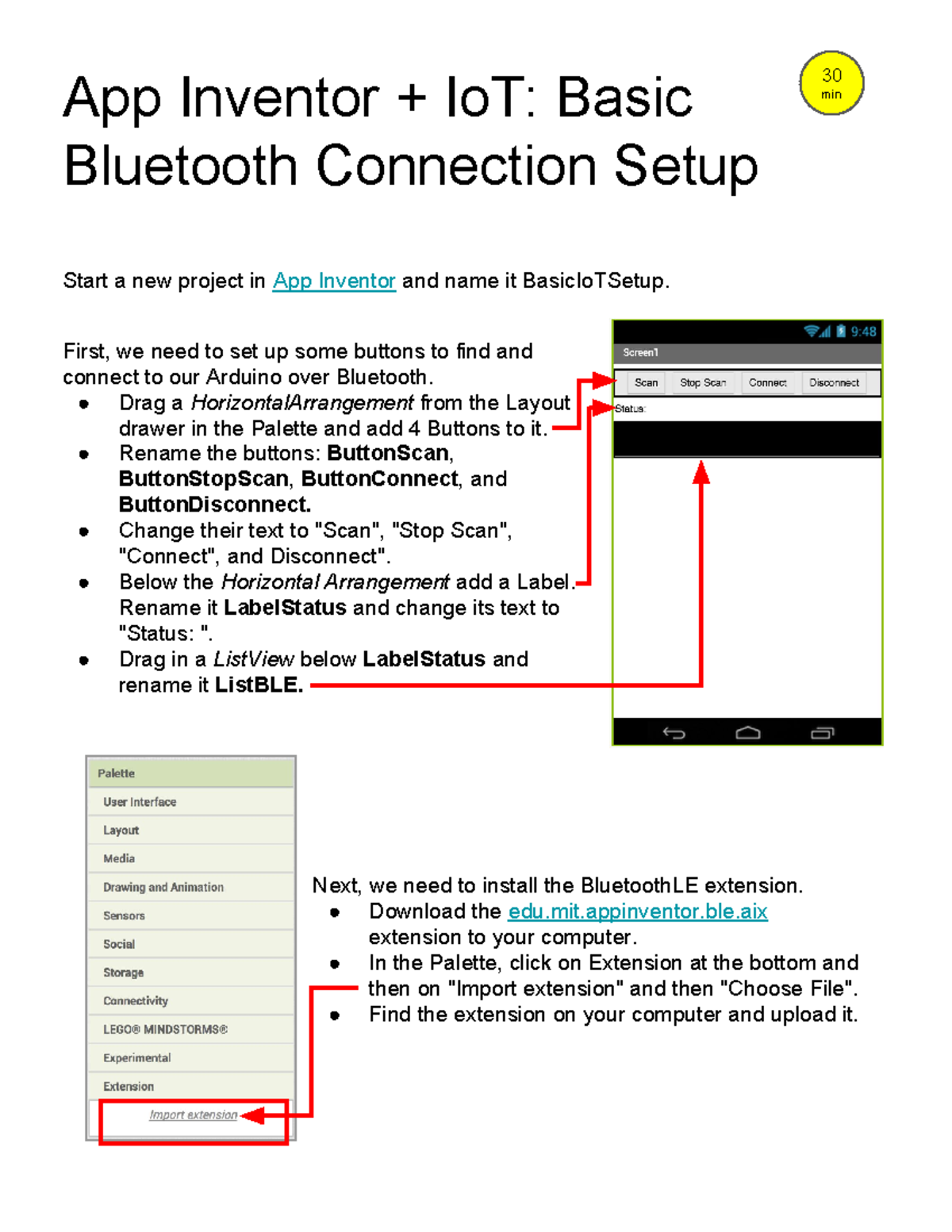 MIT App Inventor Basic Connection - Next, we need to install the ...