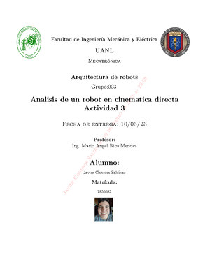 PIA Arquitectura de robots rico - Facultad de Ingenier ́ıa Mec ́anica y ...