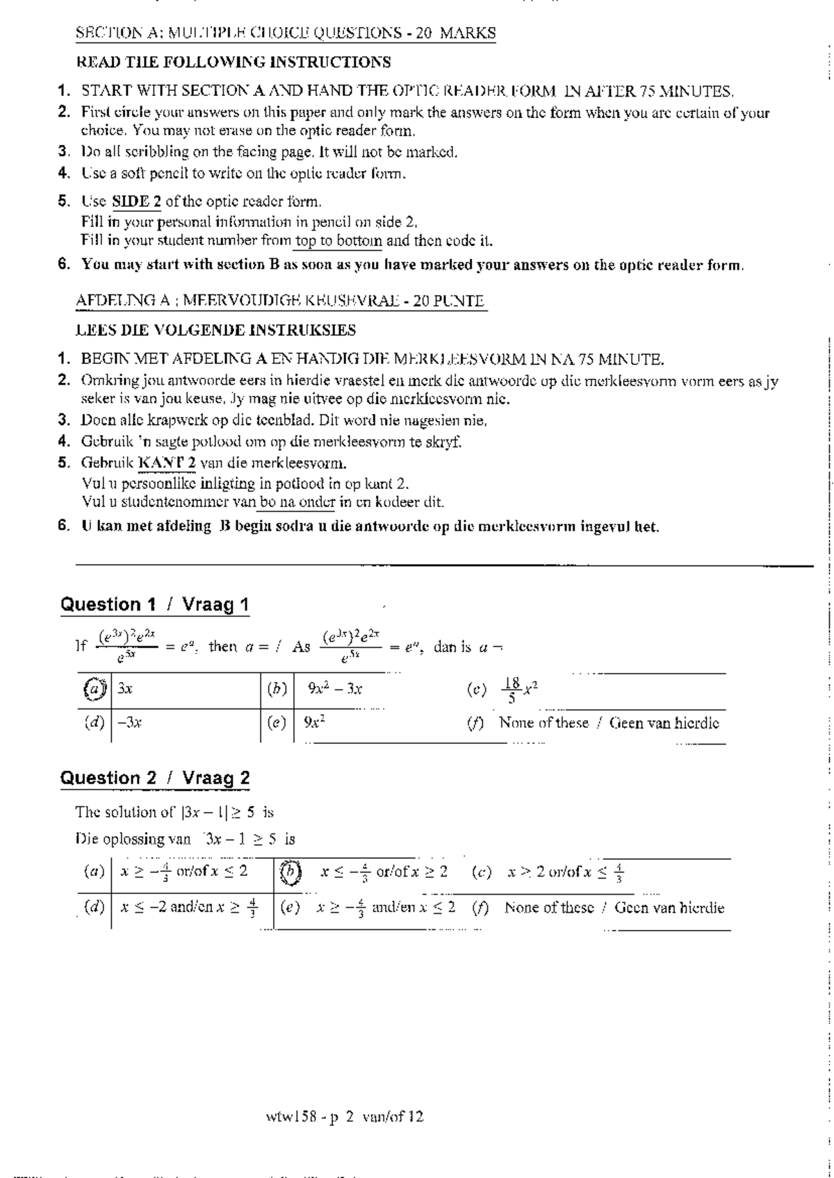 WTW158 ST1 2015 - WTW 158 - Studocu