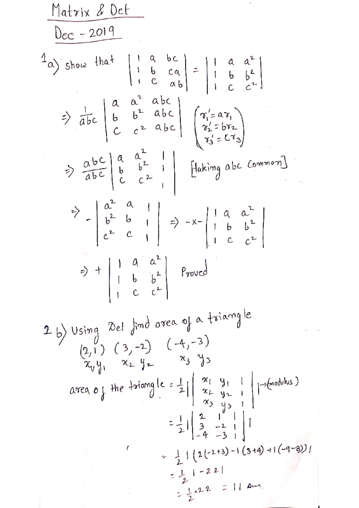 Matrix det - Note - BASIC MATHEMATICS - Studocu