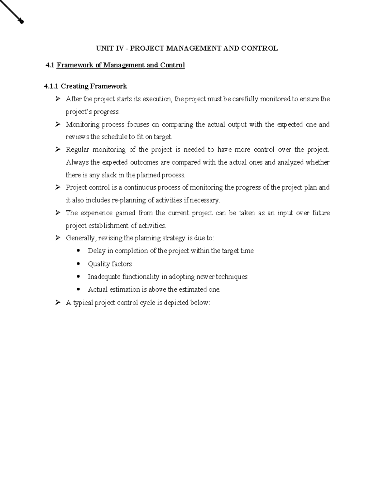 SPM UNIT 4 Notes 9d70cda51c817c9ef3aae168ecf44693 - UNIT IV - PROJECT ...