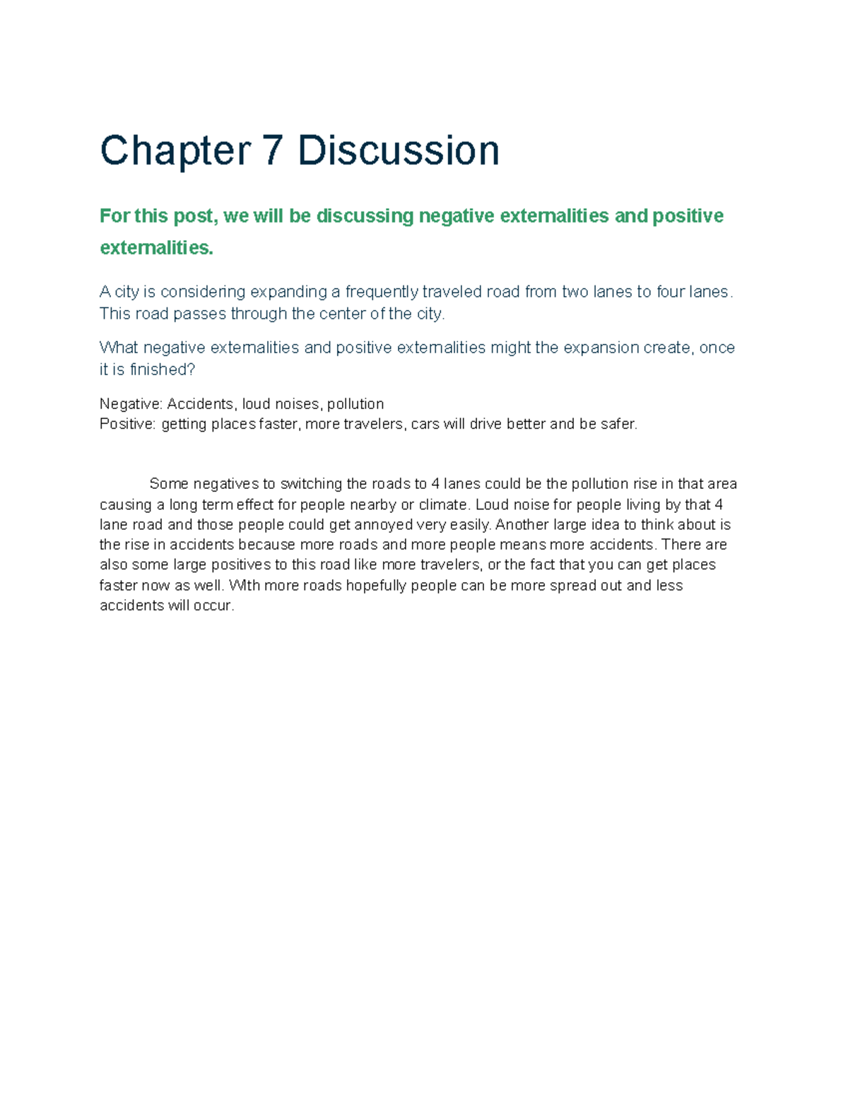 Chapter 7 Discussion micro - Chapter 7 Discussion For this post, we ...