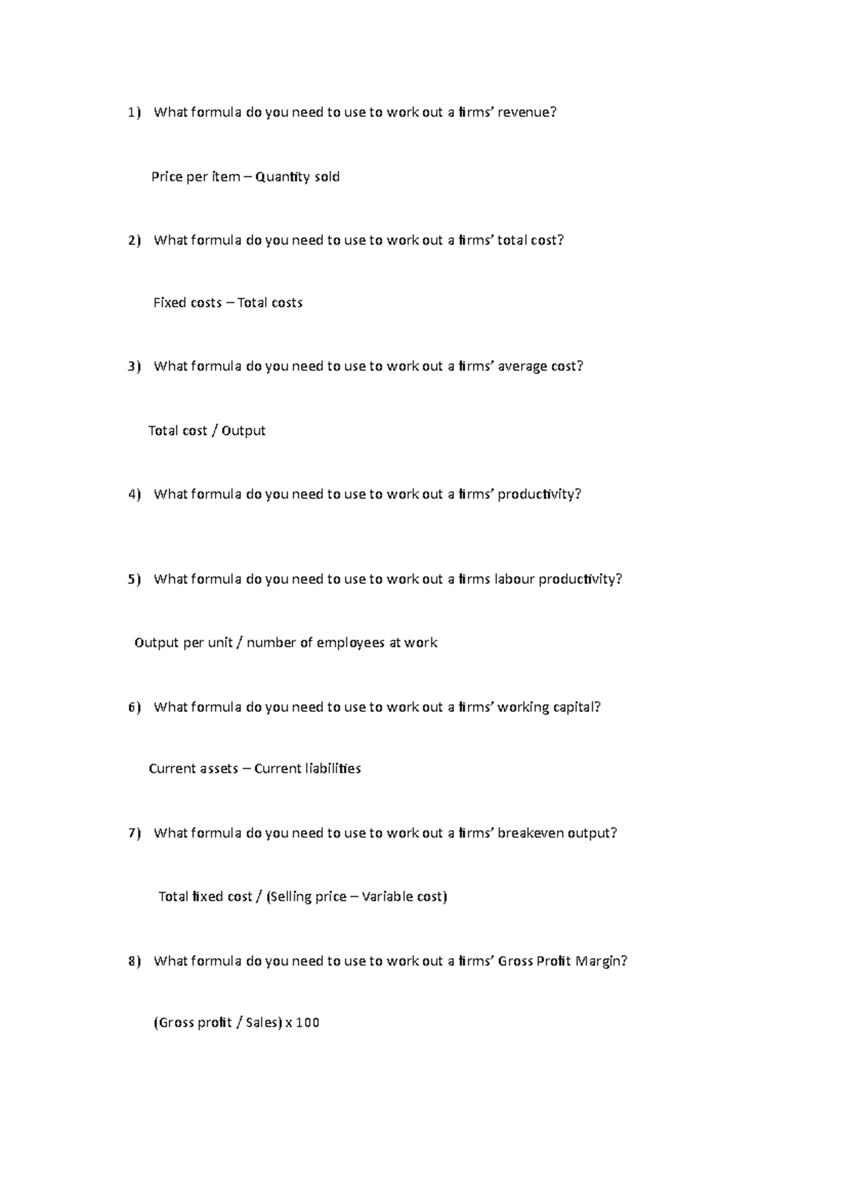 Essential business formulas - What formula do you need to use to work ...