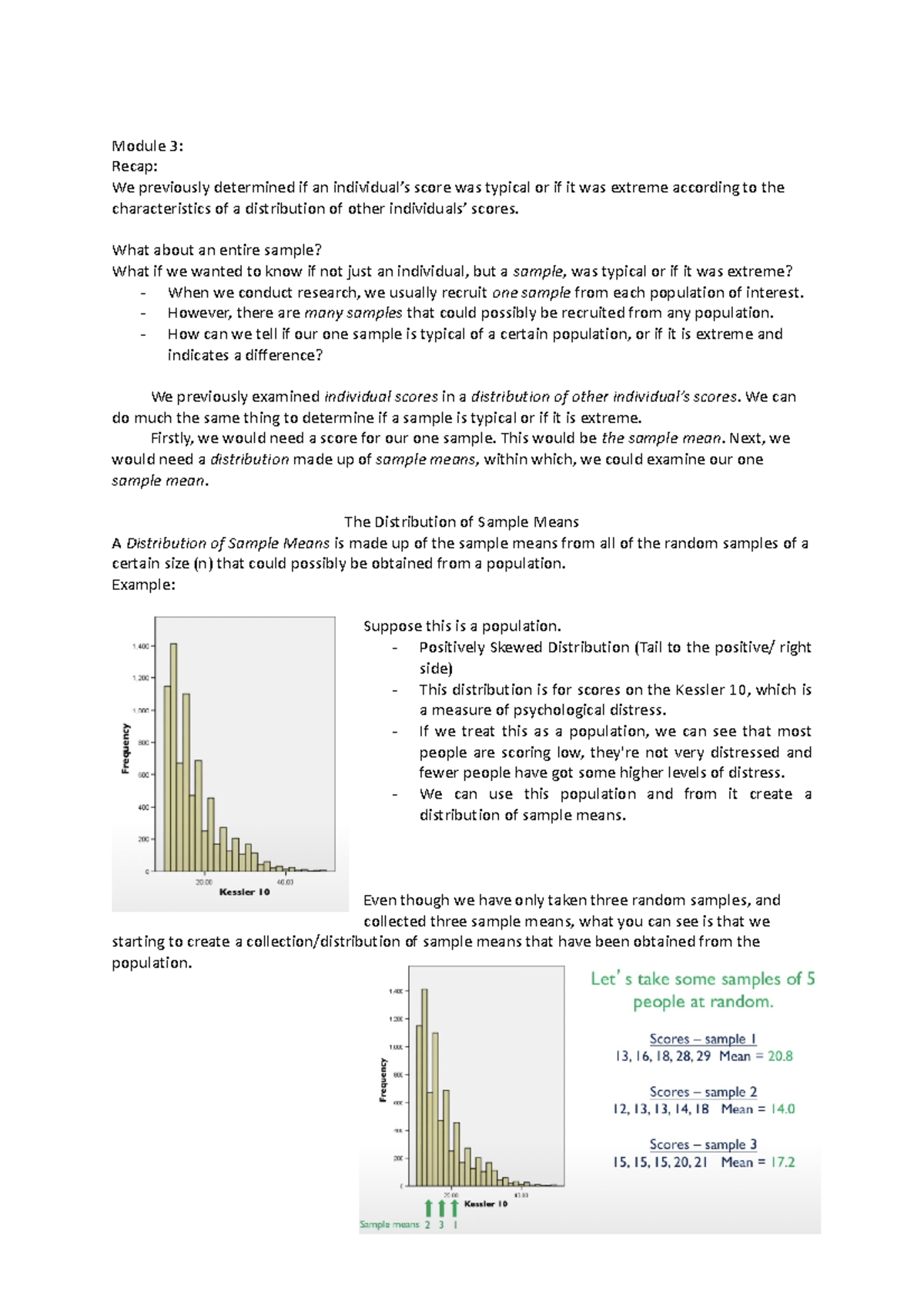 MBB2 research modules notes - Module 3: Recap: We previously determined ...