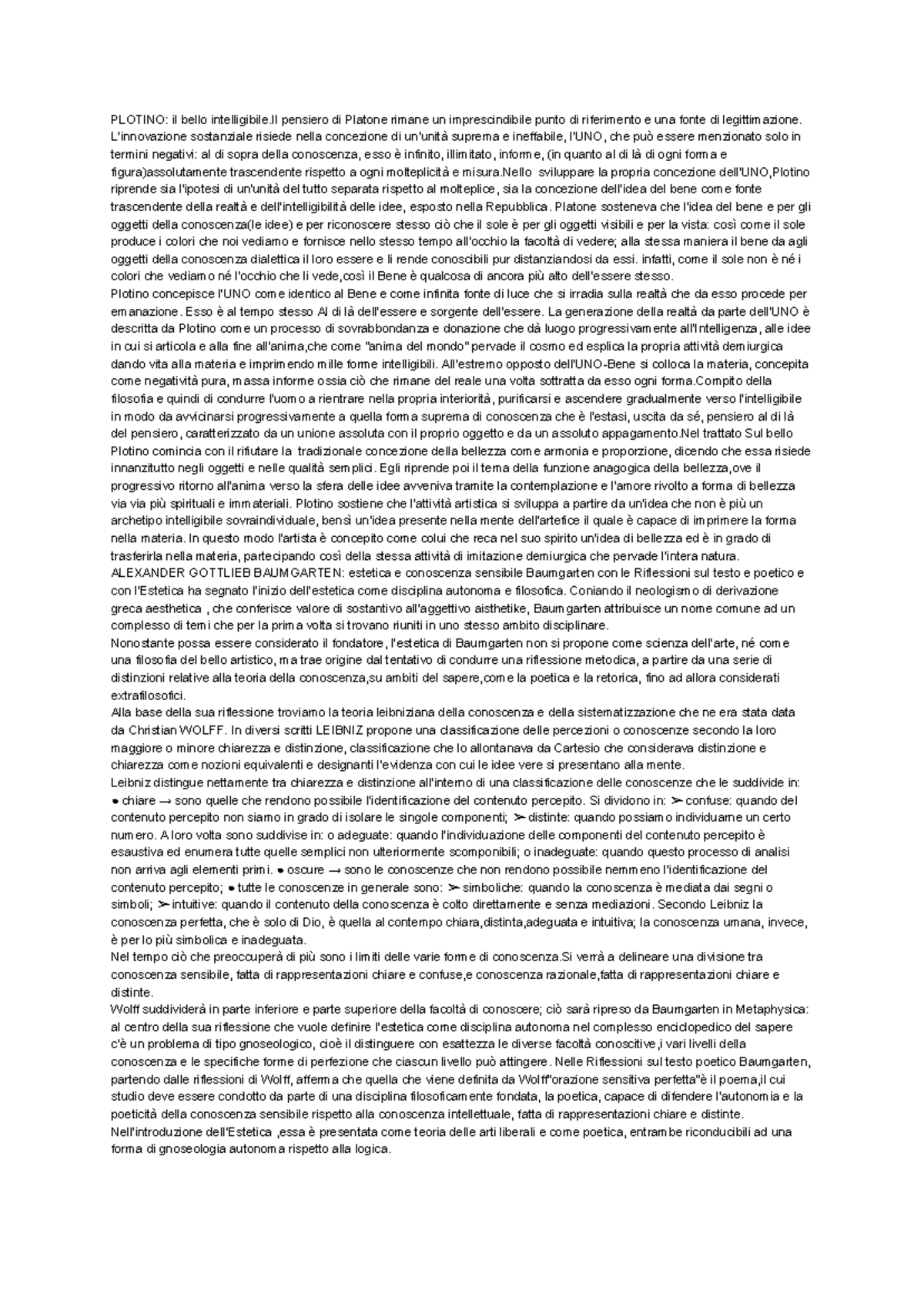 Estetica - PLOTINO: il bello intelligibile pensiero di Platone rimane ...